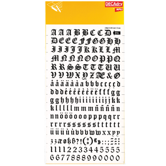 Decadry Transfer Lettering - S&S Wholesale